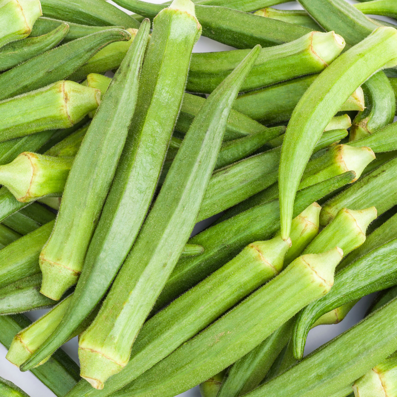 Organic Perkins Long Pod Okra Seeds (Abelmoschus esculentus) – High-Yi ...