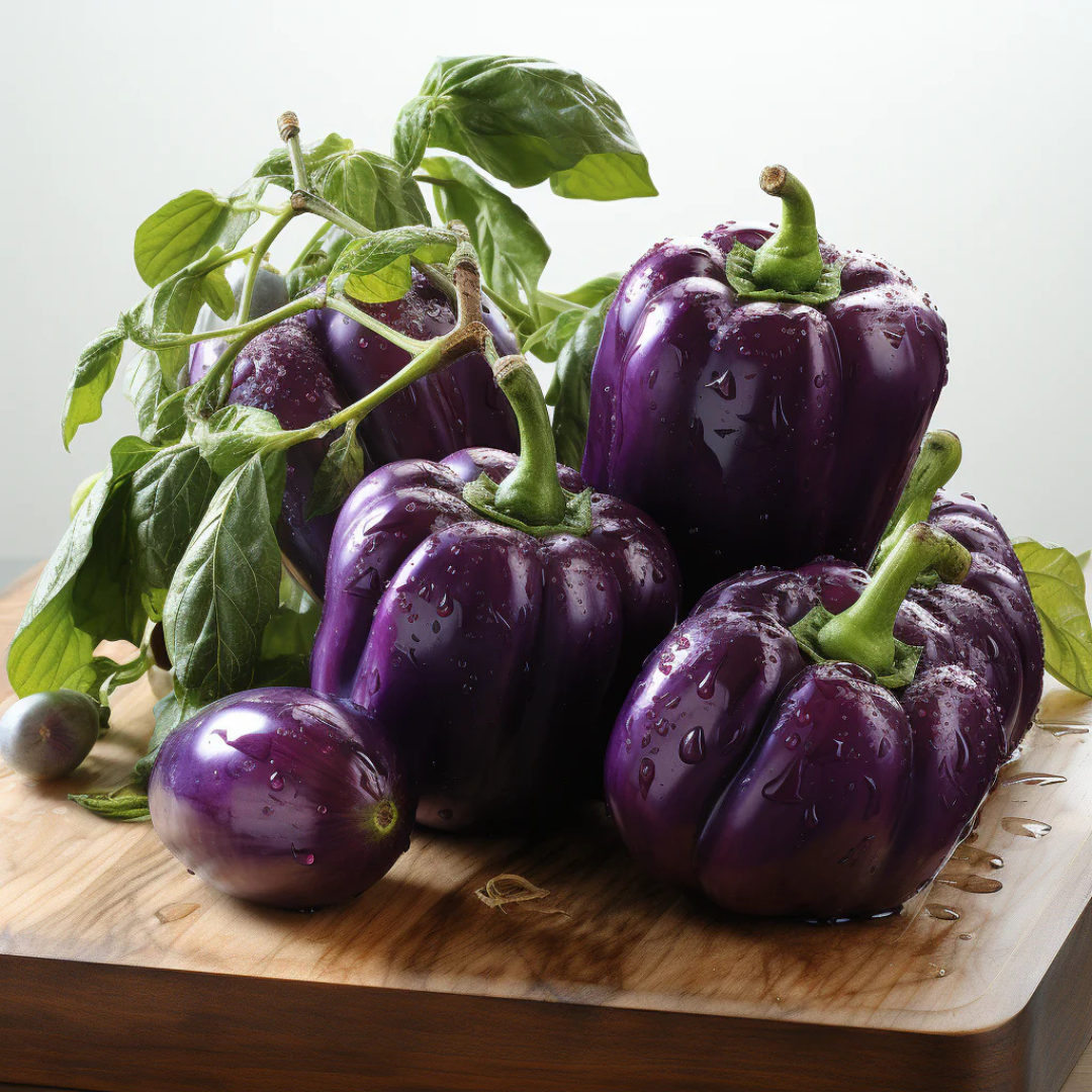 Organic Purple Beauty Bell Pepper Seeds (Capsicum annuum) – 15+ seeds ...
