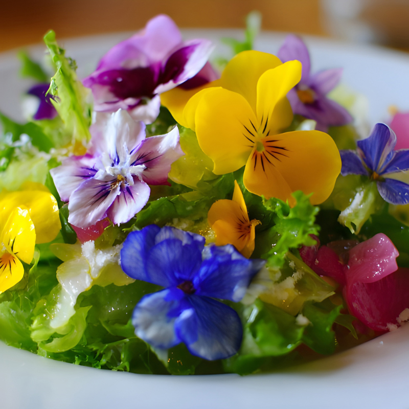Edible Flower Herb Garden Mix Organic Seeds (Mixed edible flower speci ...